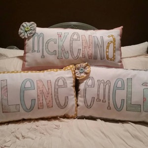 Made to Order Custom Applique Name Pillows - Etsy