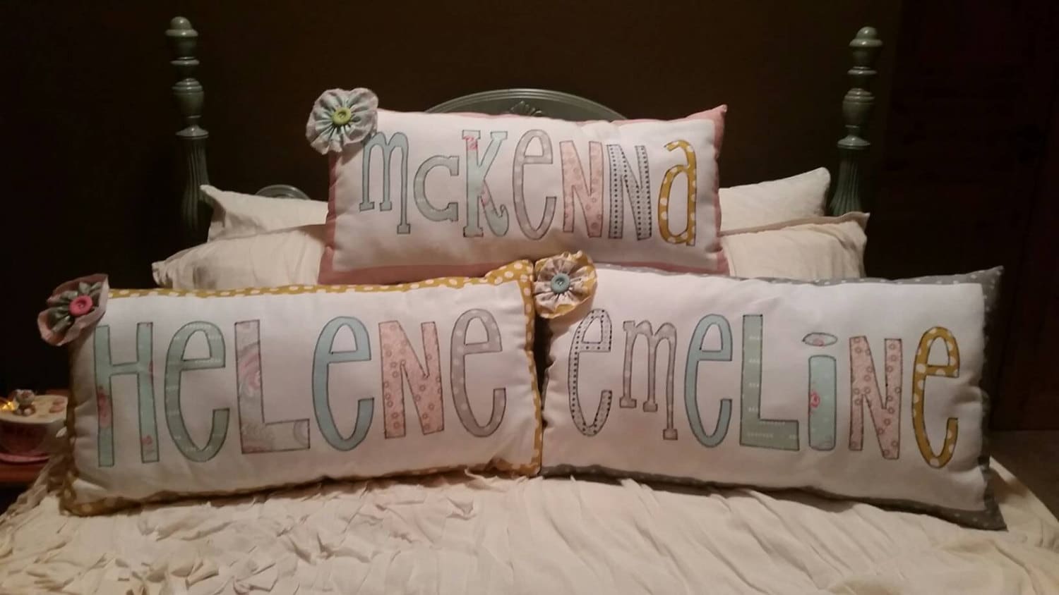 Made to Order Custom Applique Name Pillows - Etsy