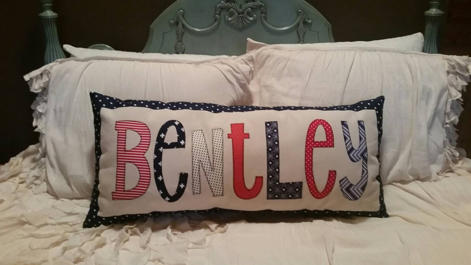 Made to Order Custom Applique Name Pillows - Etsy