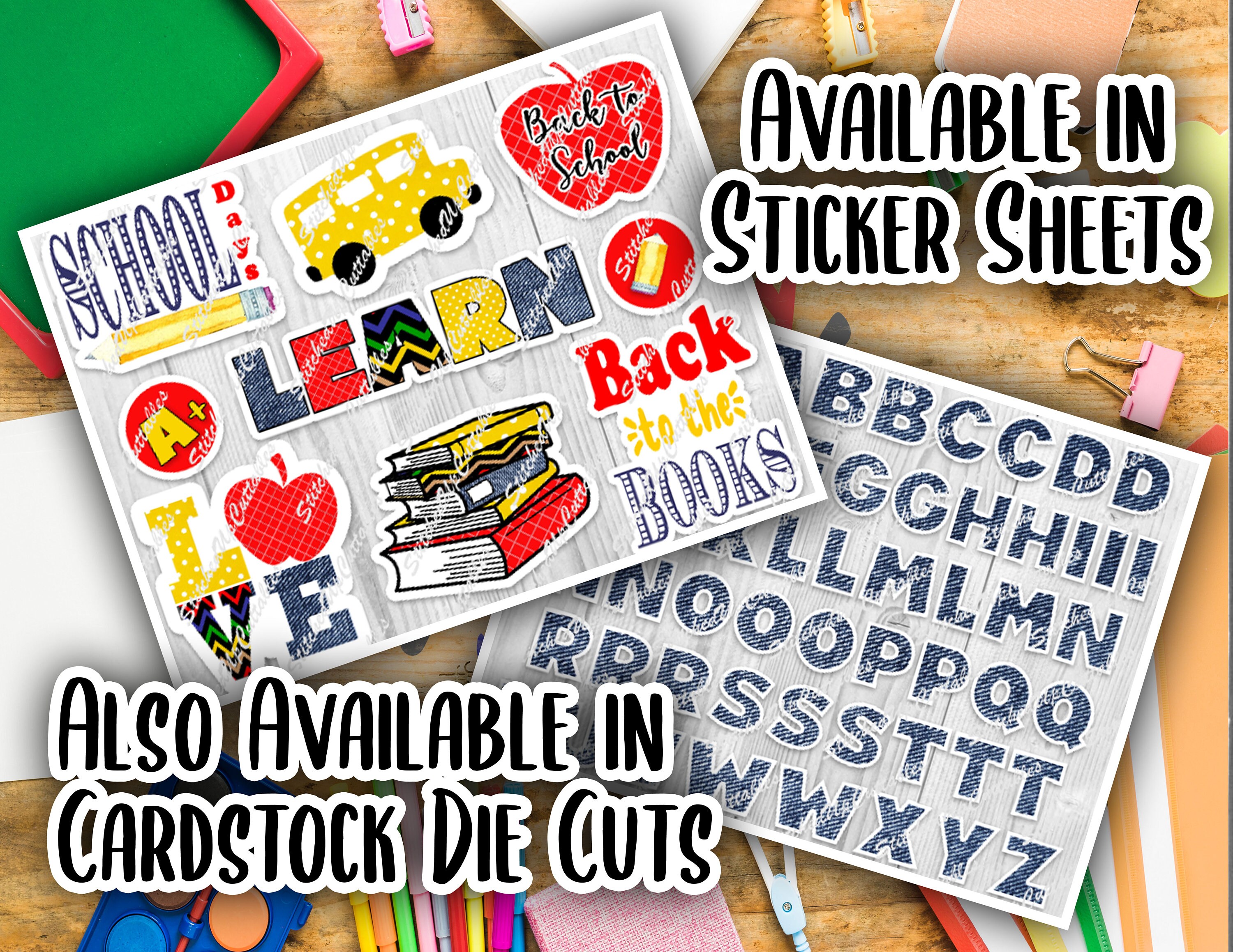 Learn Sticker Sheet or Die Cut Cardstock Embellishment Pack - Etsy