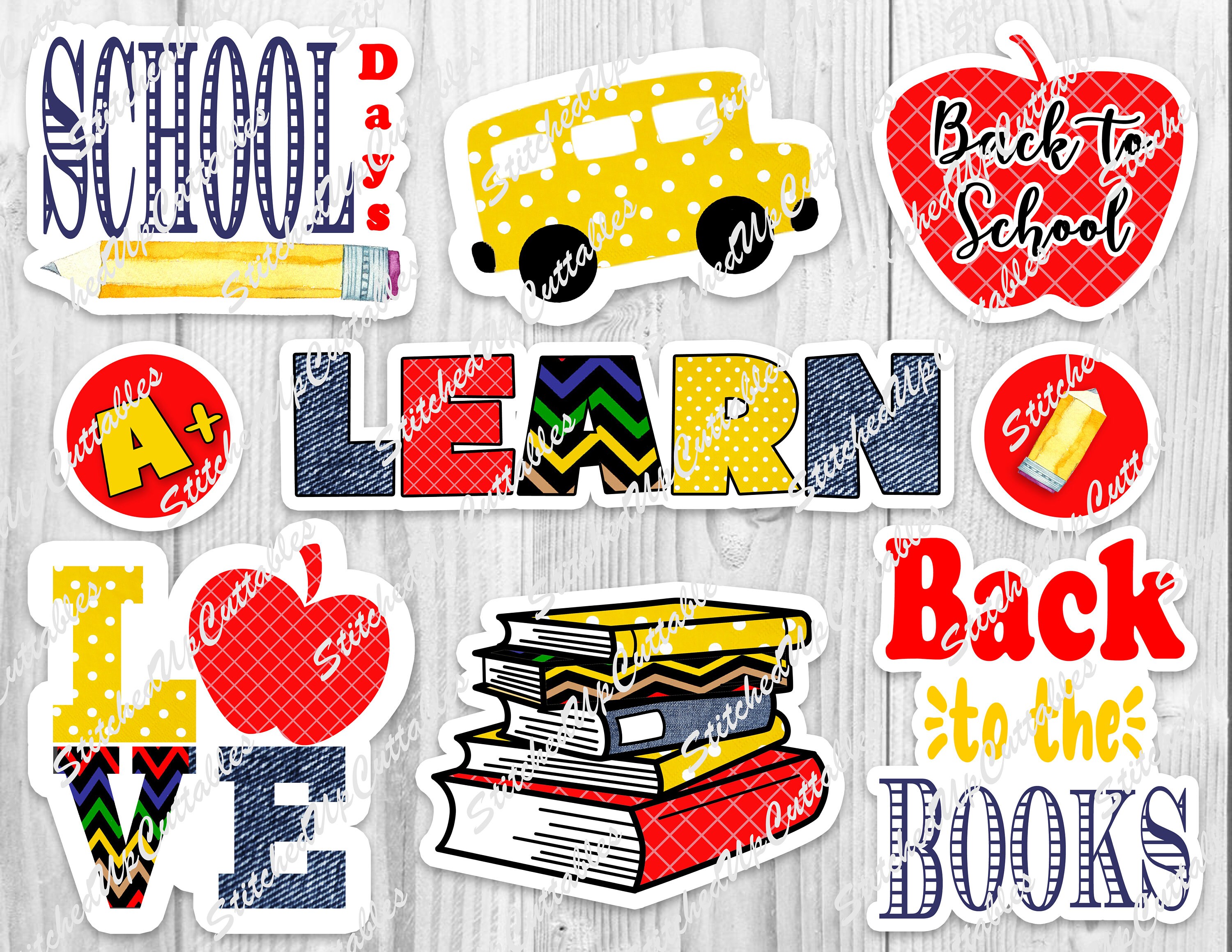 Learn Sticker Sheet or Die Cut Cardstock Embellishment Pack - Etsy