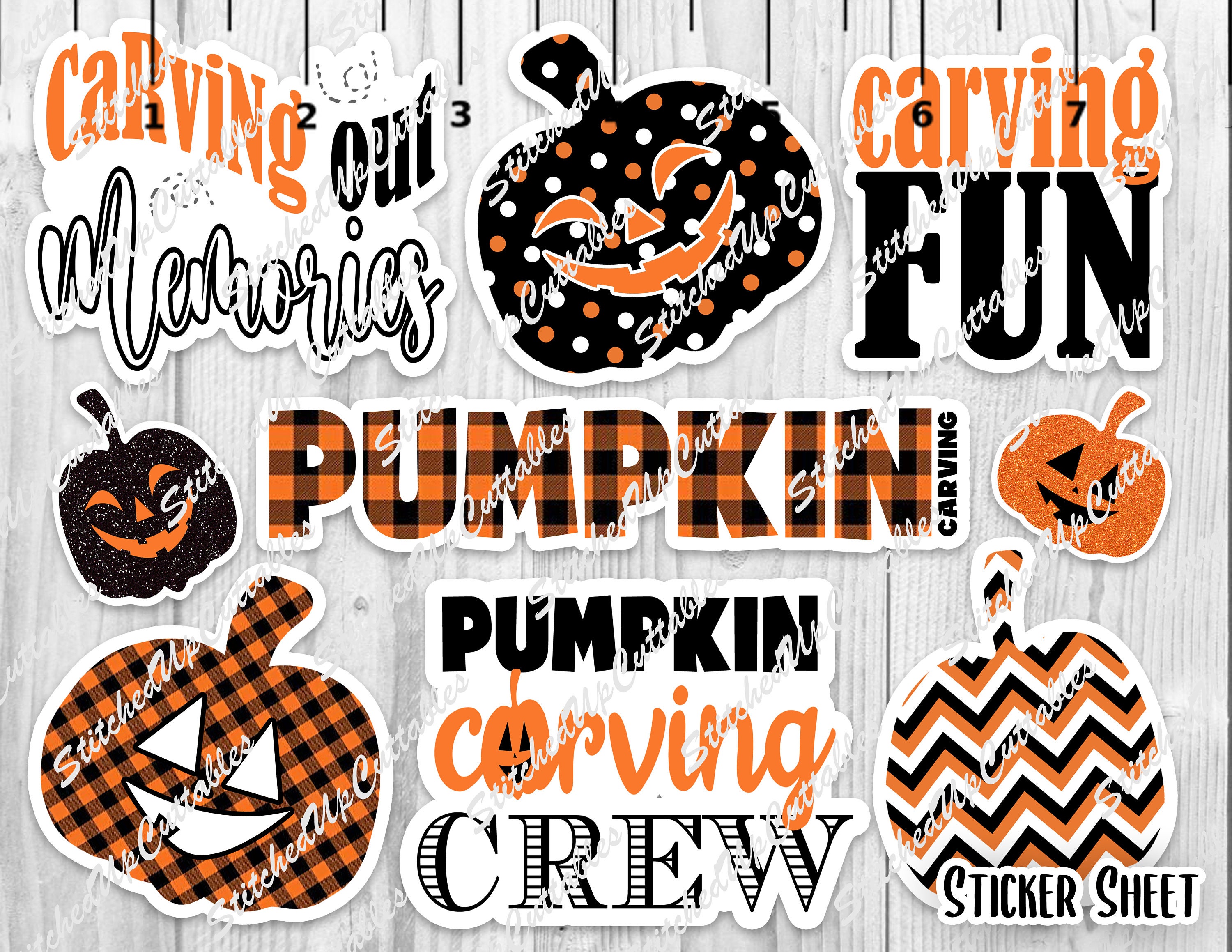 Pumpkin Carving Halloween Sticker Sheet or Die Cut Cardstock - Etsy