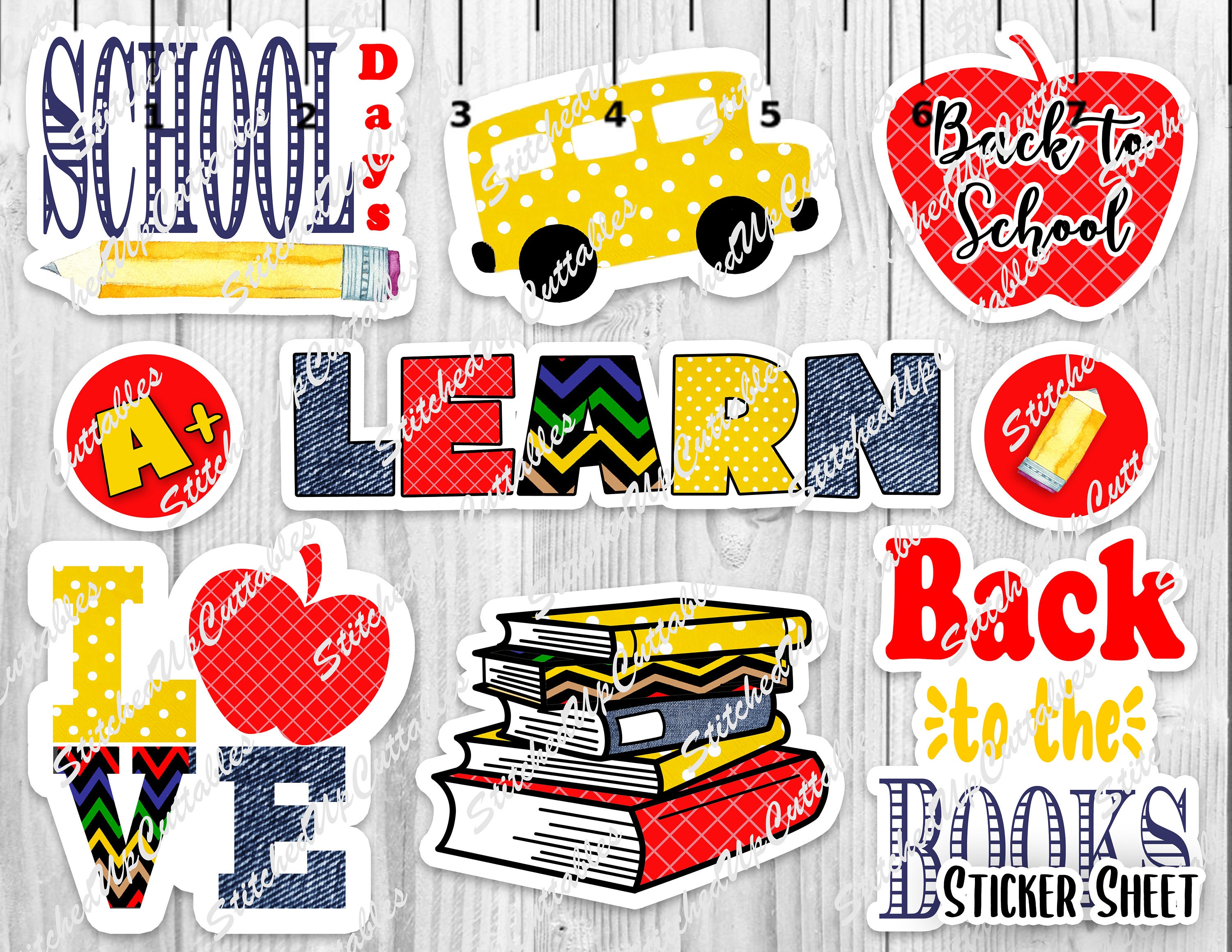 Learn Sticker Sheet or Die Cut Cardstock Embellishment Pack - Etsy