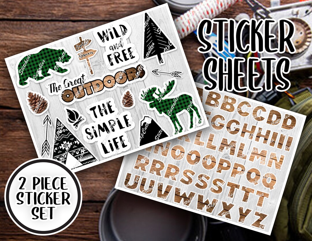 The Great Outdoors Sticker Sheet With Coordinating Letters Great for ...