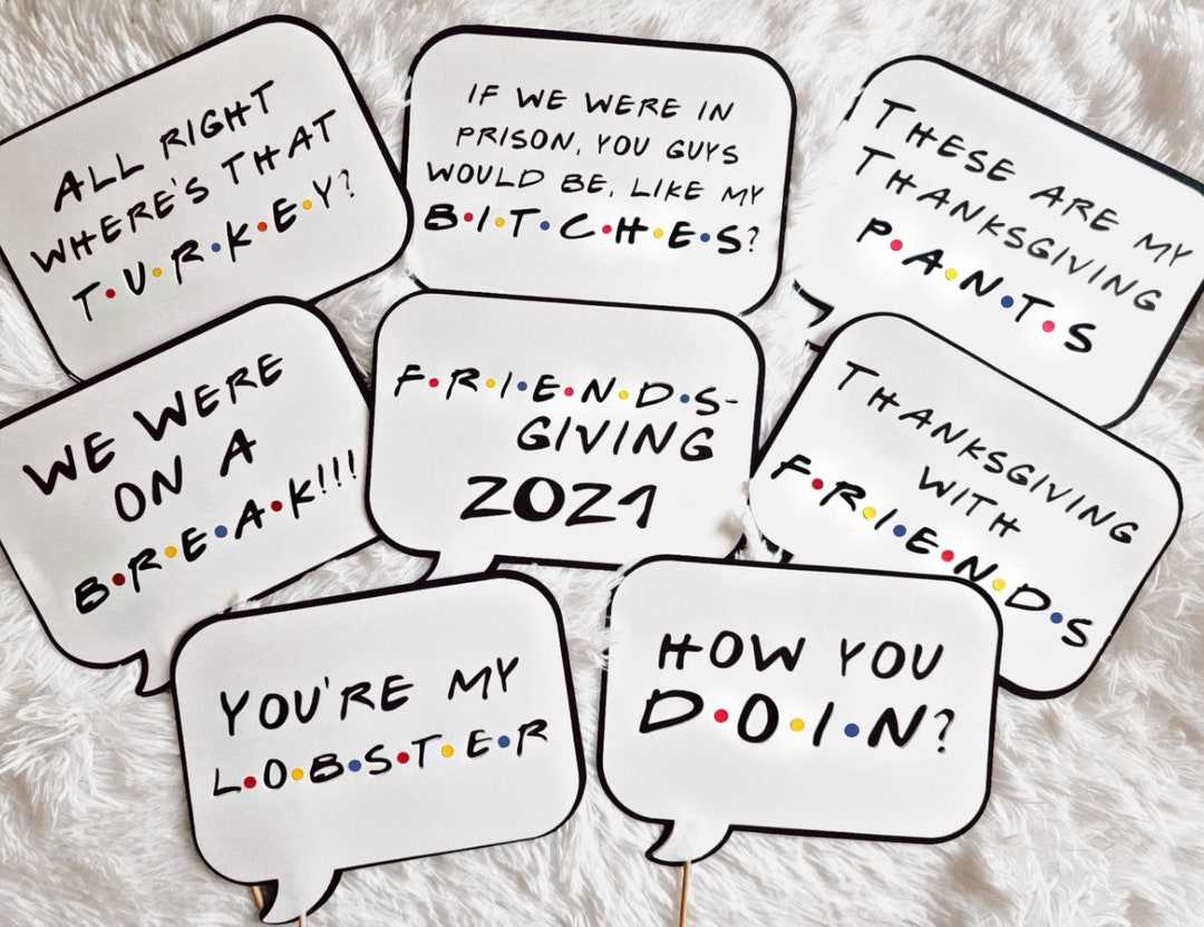 FRIENDS Themed Friendsgiving Photobooth Props - Etsy