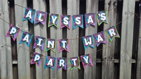 Paint Splatter Banner by Karlita's Kreations | Catch My Party