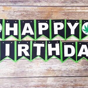 420 Banner|cannabis Leaf Birthday Banner - Etsy