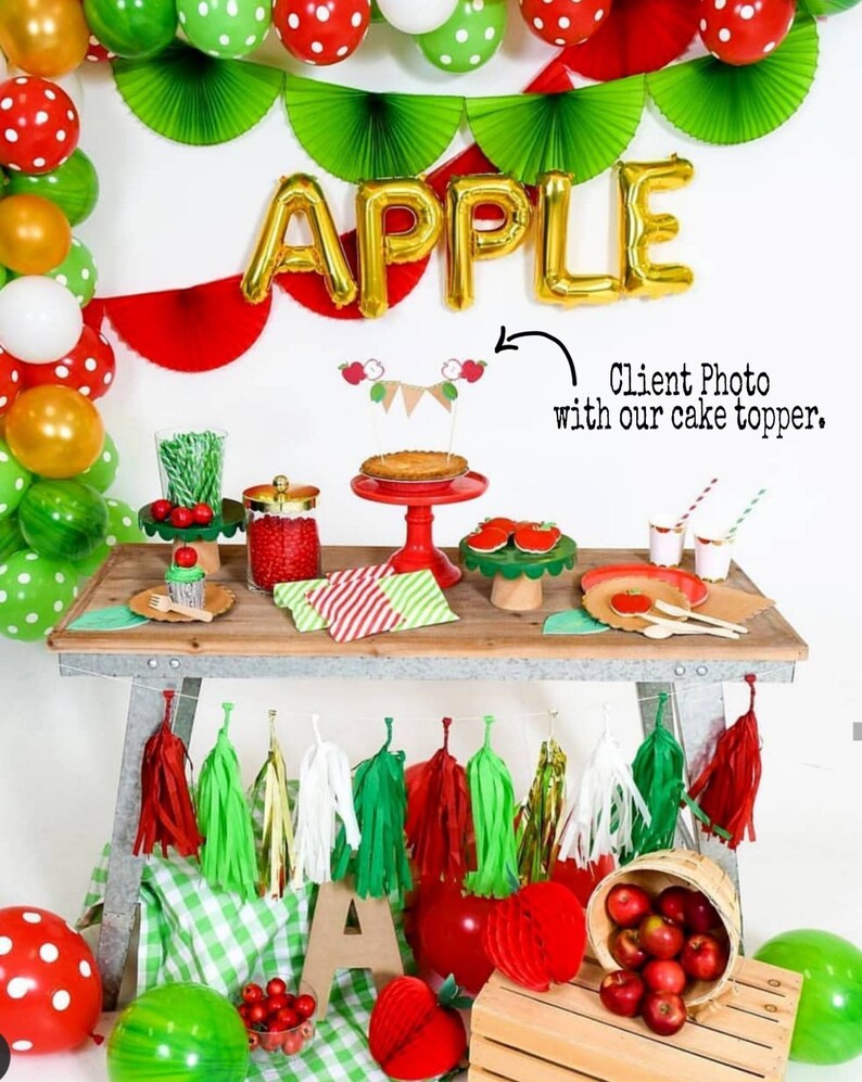 Apple Cake Topper - Etsy