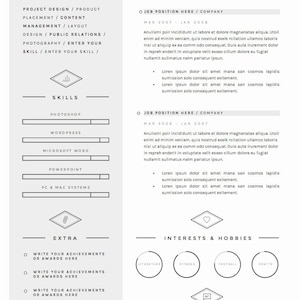 5 Page Resume Template / CV Template Pack + Cover Letter for Word ...
