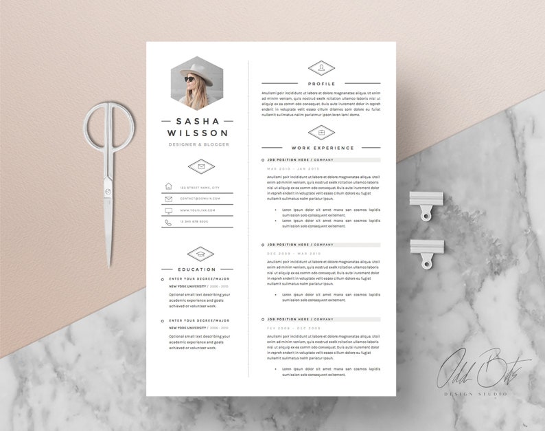 5 Page Resume Template / CV Template Pack + Cover Letter for Word ...