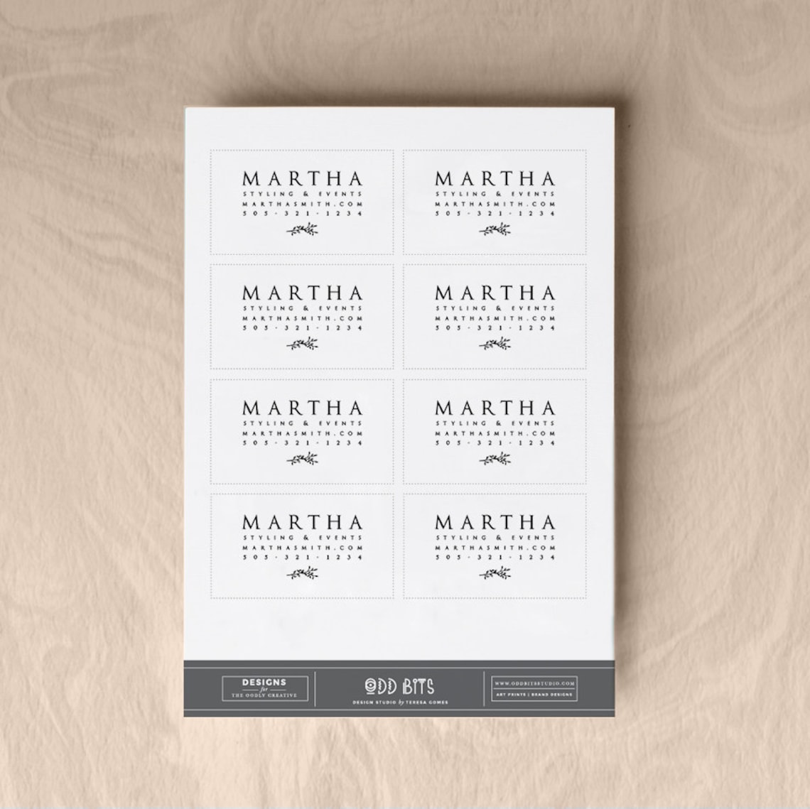 DIY Business Cards - Instant Download - Printable Contact Card Template ...