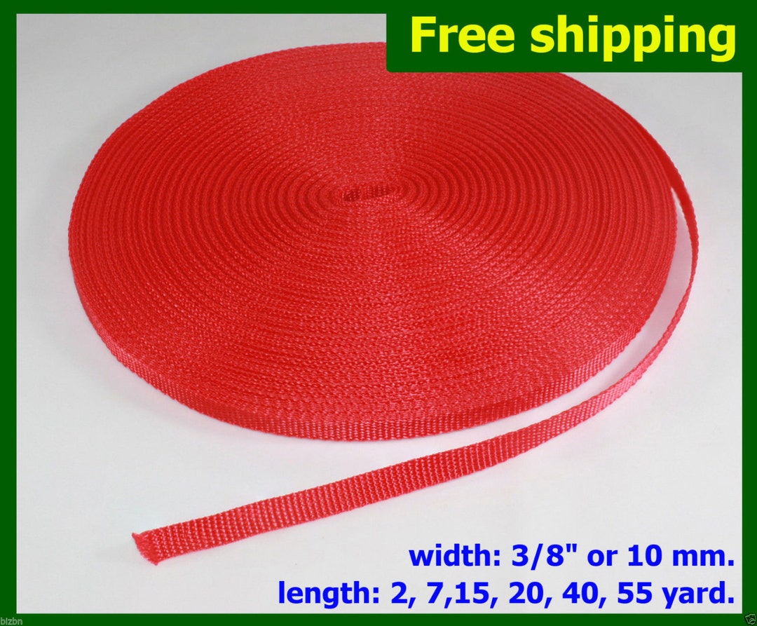 3/8"(10mm) Red Nylon Webbing Fabric Lots DIY Supply 3 7 15 20 40 55 ...