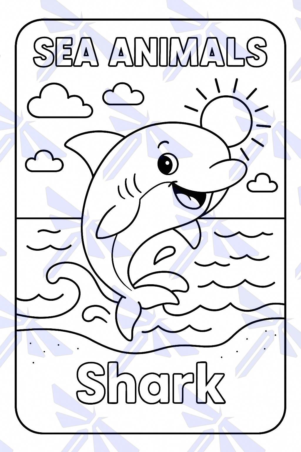 Animal Coloring Page Sea Animals 14 Type Printable With Digital Files ...