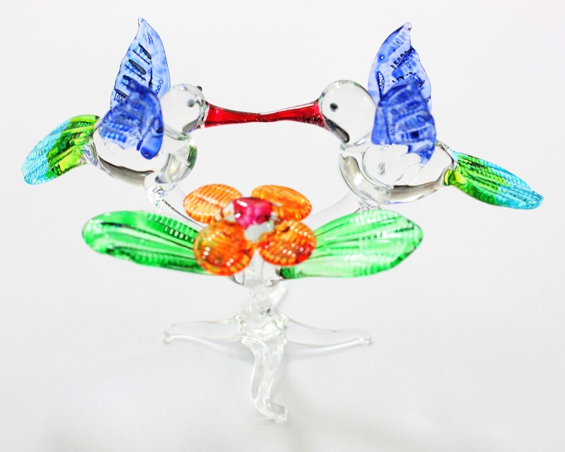 Small Glass Animal Miniatures Figurines Sculpture Home Decorative ...