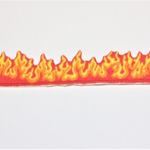 Flames Fire Burn Iron on Patch Sewing Embroidered Applique DIY Craft ...