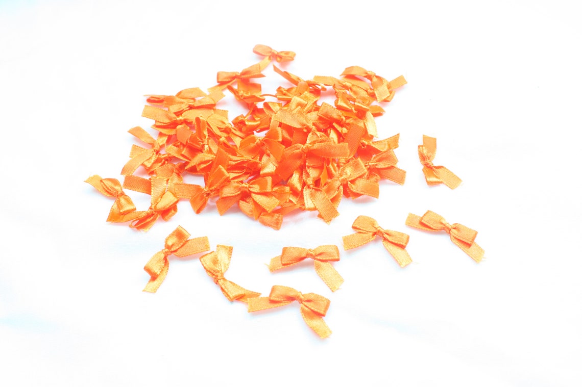 100pcs Mini Ribbon Bow Satin small 25.mm DIY craft sewing | Etsy