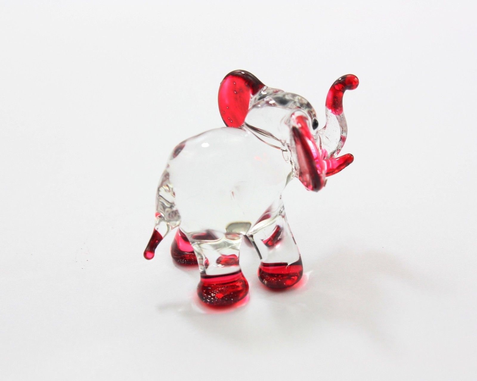 Small Glass Animal Elephant Miniatures Figurines Decor Handmade - Etsy