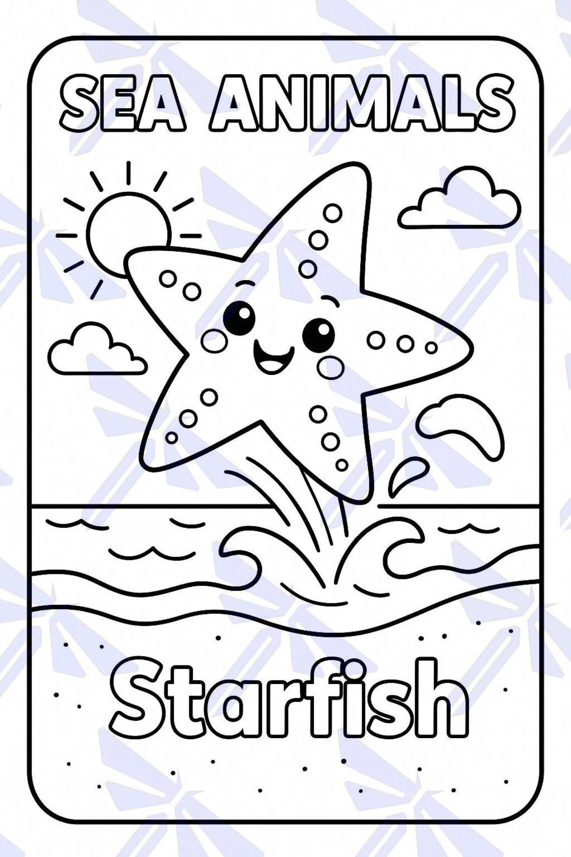 Animal Coloring Page Sea Animals 14 Type Printable With Digital Files ...