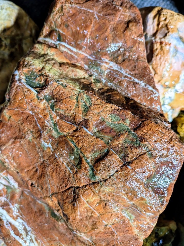 Extra Large Red and Green Jasper W/quartz Veins 27lbs Magnificent Rough ...