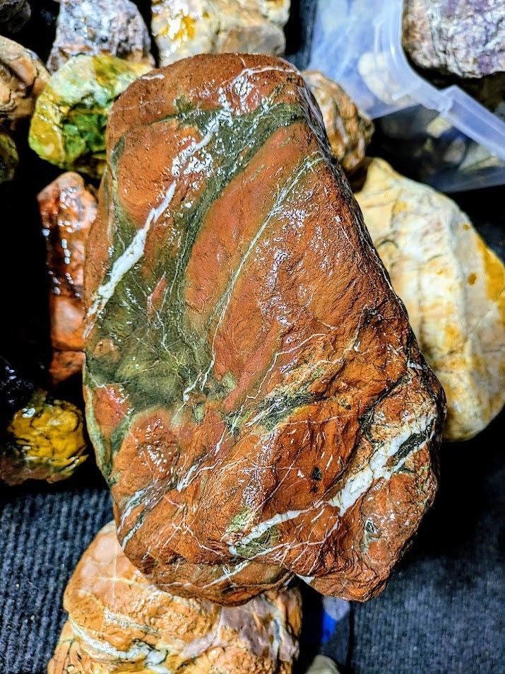 Extra Large Red and Green Jasper W/quartz Veins 27lbs Magnificent Rough ...