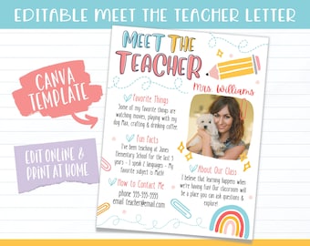 Meet the Teacher Template - Etsy