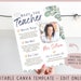 Meet the Teacher Editable Template, Greenery Watercolor Eucalyptus ...
