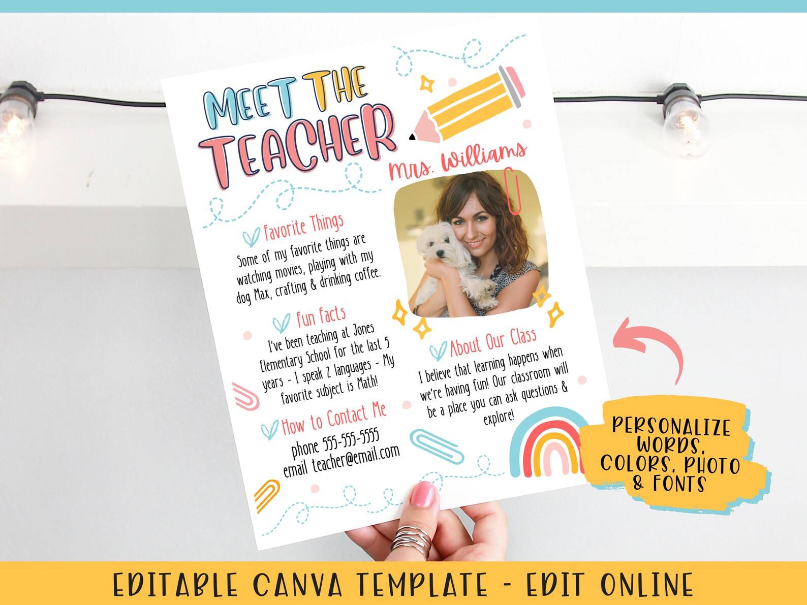 Meet the Teacher Editable Template, Back to School Welcome Letter ...