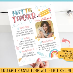 Meet the Teacher Editable Template, Back to School Welcome Letter ...