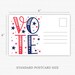 Patriotic Vote Postcards Printable - Blank Postcards for Voting ...