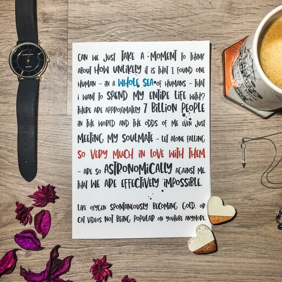 We Are Effectively Impossible Greetings Card | Etsy