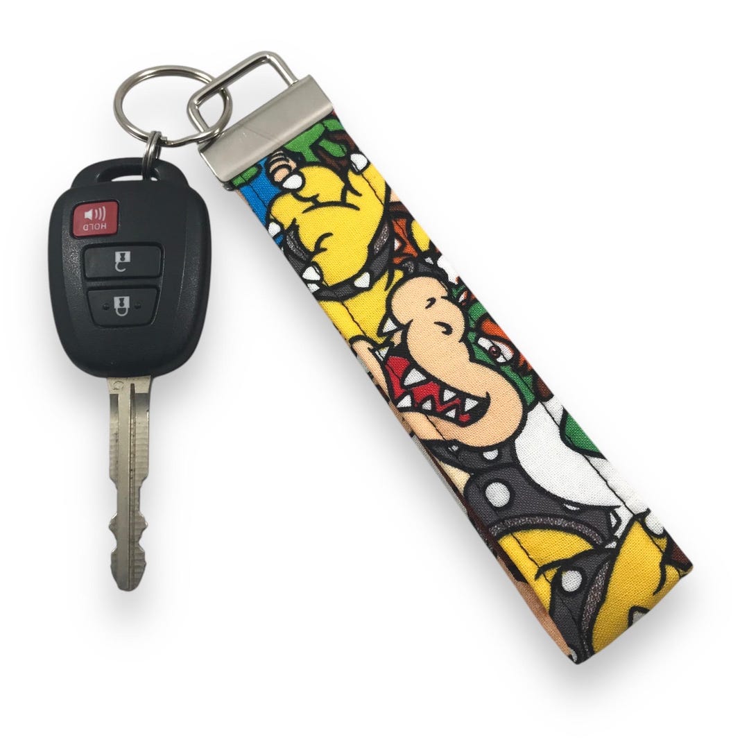 SUPER MARIO BROS / Fabric Key Fob Accessory / Camera Wristlet Strap ...