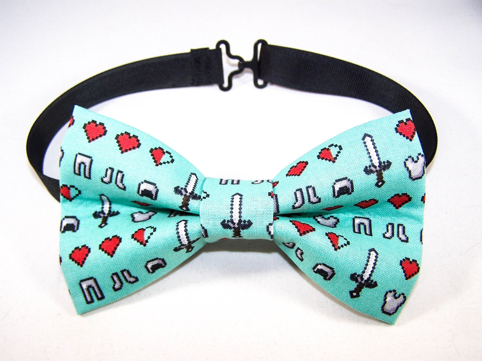 MINECRAFT BOW TIE / Handmade Preppy Fabric Bow Tie W | Etsy