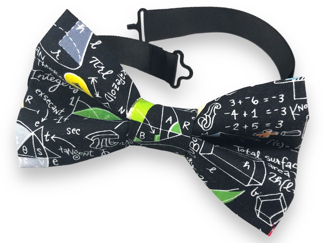 MATH Bow Tie / Math Handmade Fabric Bow Tie / Bowtie Wadjustable Strap ...