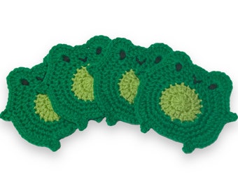 Crochet Frog Coaster Set - Etsy