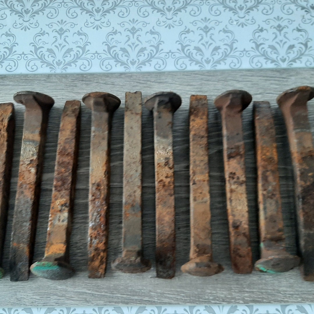 10 IRON RAILROAD SPIKES 11.95 - Etsy