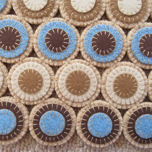 Wool Felt Diamond Shaped Penny Rug Table Runner Wall Hanging - Etsy