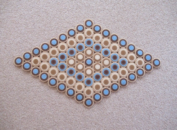Wool Felt Diamond Shaped Penny Rug Table Runner Wall Hanging | Etsy