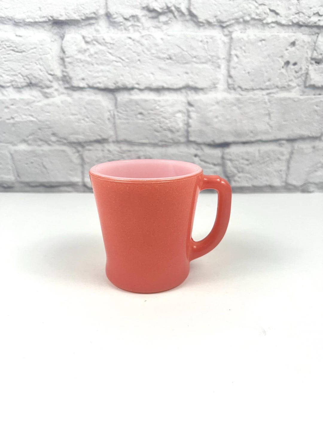 Mid Century Pink Fire King Coffee Mug D Handle Style Pink Lovers Gift ...