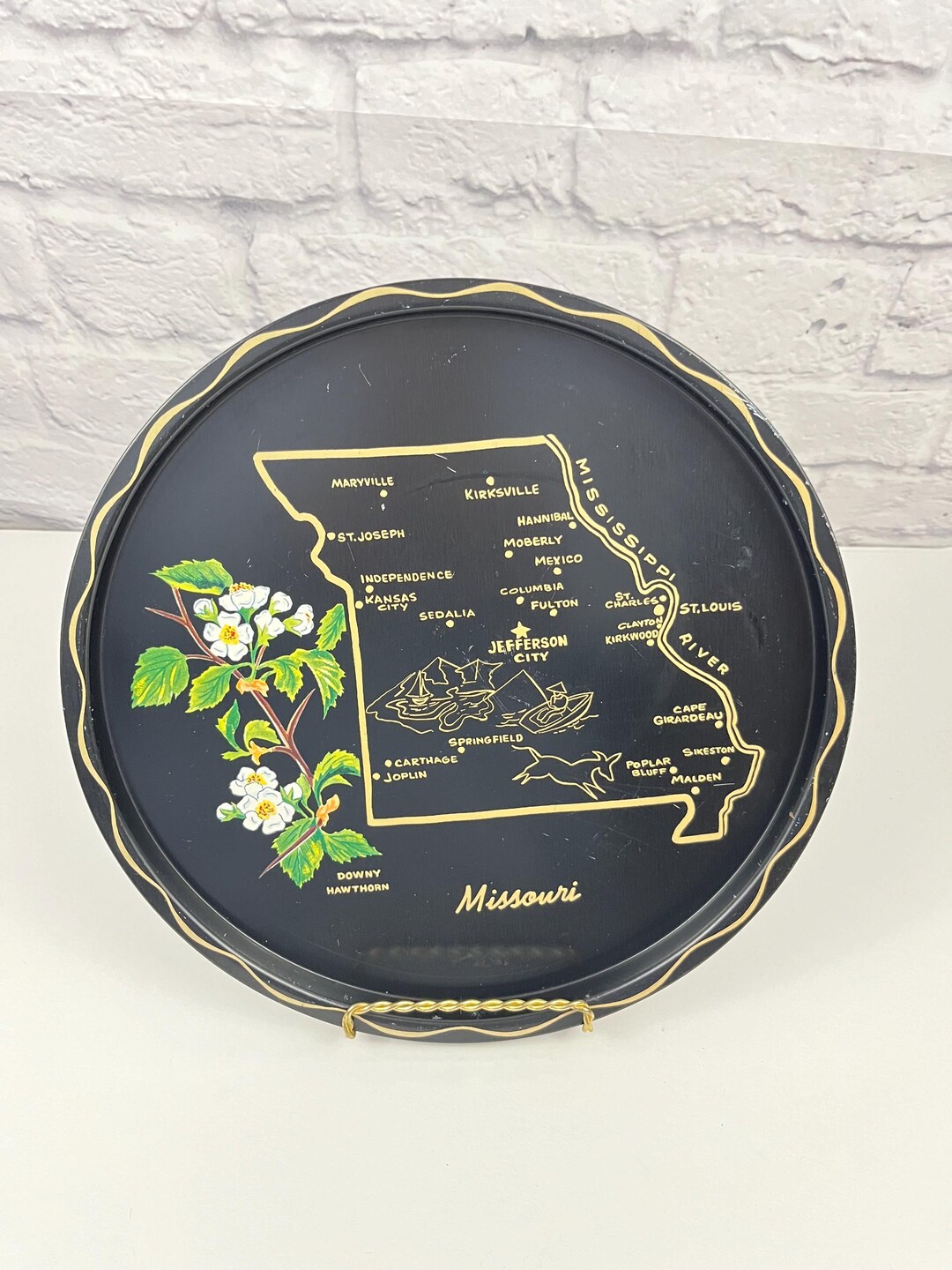 Vintage State Tray, Missouri Souvenir Tray, Serving Tray, Local Pride ...