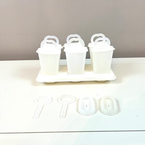 Vintage Tupperware Popsicle Set Ice Tups Homemade Yogurt Pops Ice Cream ...