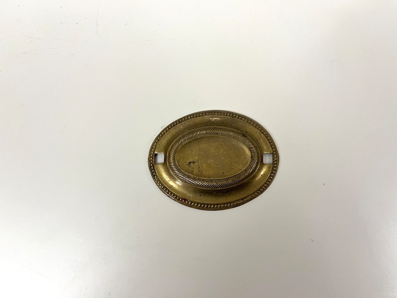 Antique Oval Drawer Handle Plate Medalion 1800s - Etsy
