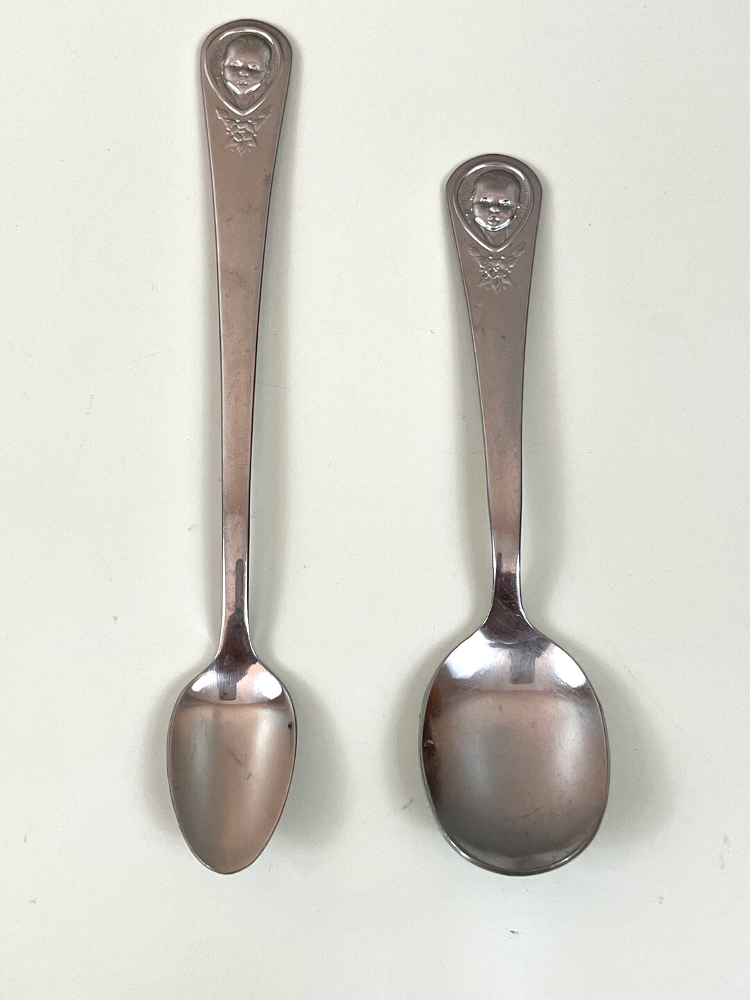 Vintage Kids Spoons Gerber Baby Embossed Baby Face on Spoon Handles ...