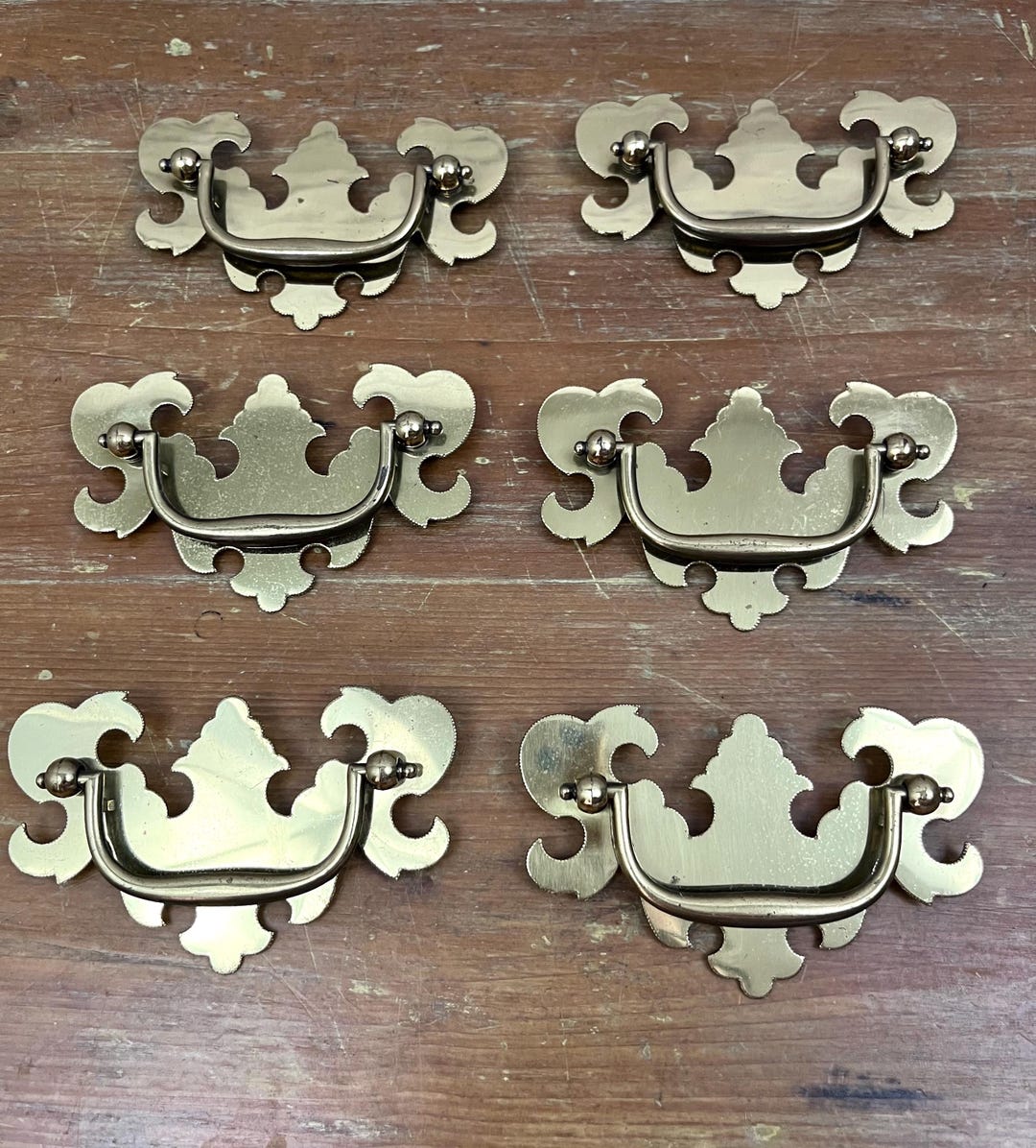 Vintage Set of 12 Bail Drawer Pulls Dresser Pulls Bureau Drawer Pulls ...