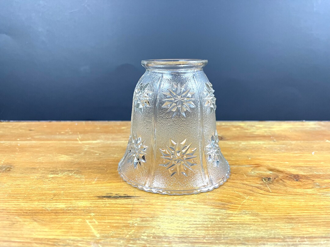 Vintage Christmas Light Sconce Glass Stars Fluted Lamp Light - Etsy