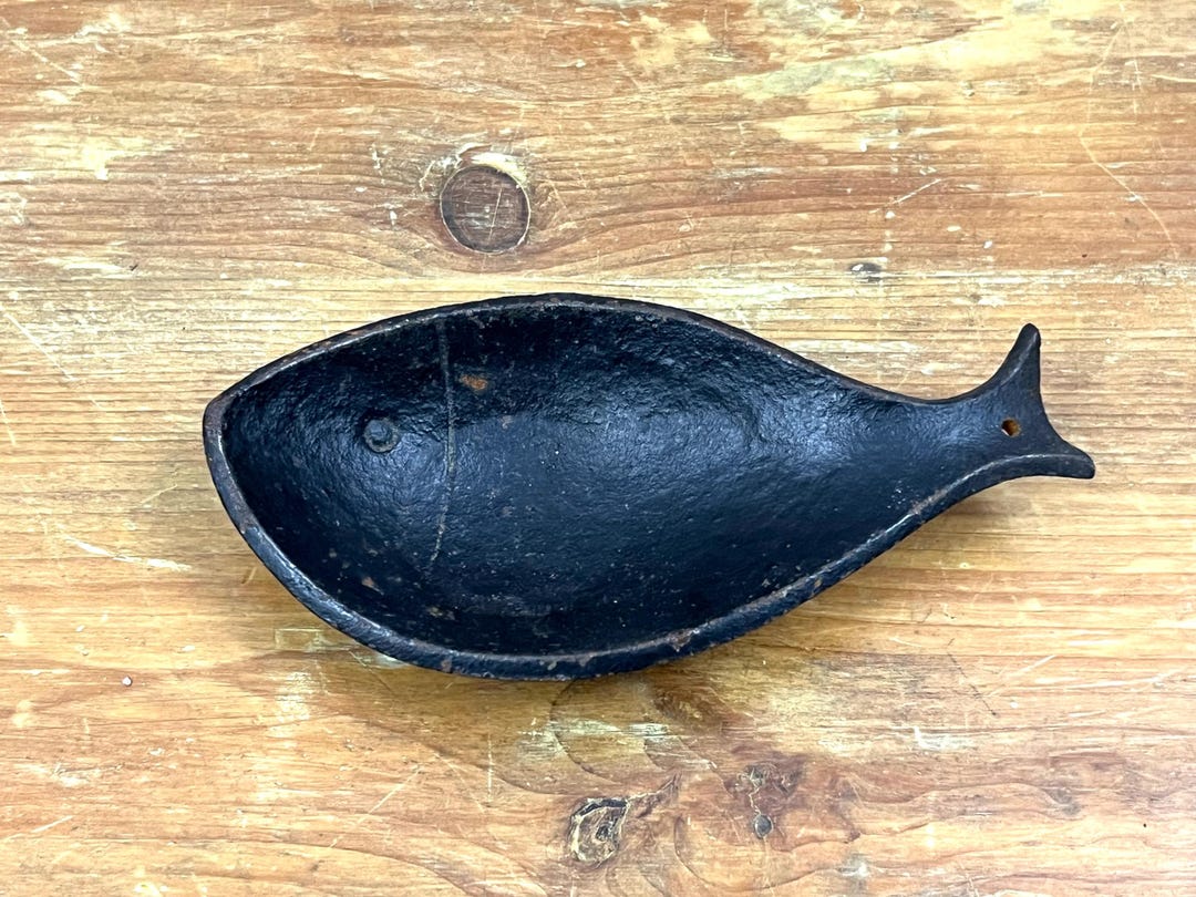 Vintage Cast Iron Fish or Whale Dish Decorative Kitchen Decor - Etsy