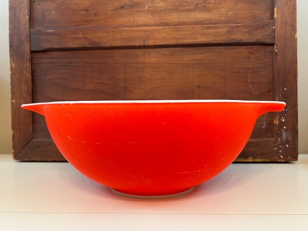 Vintage Pyrex Red Friendship Princess Bowl #444 4 Quart Mixing Bowl ...