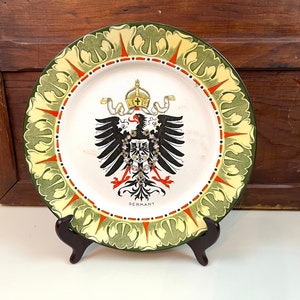 Antique Frank Beardmore Fenton National Emblem Cabinet Plate Decorative ...