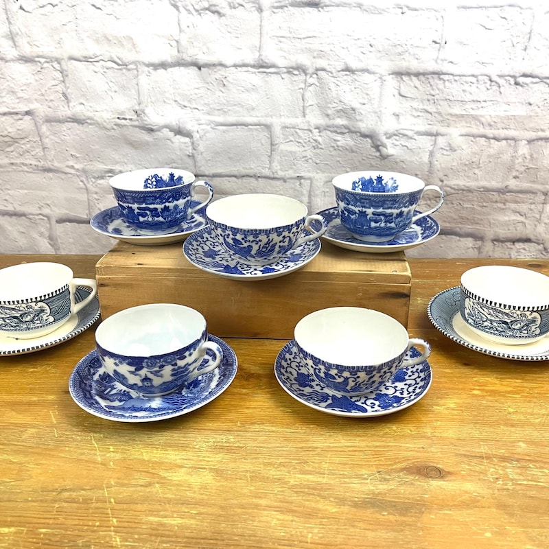 Blue Willow Tea Set - Etsy