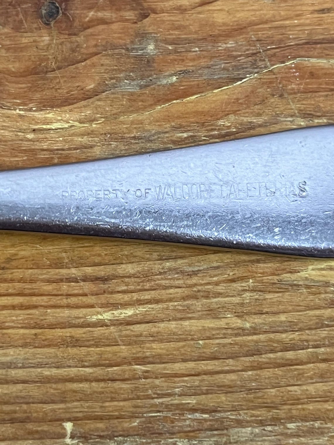 Vintage Hotel Flatware "property of Waldorf Cafeteria" 4 Teaspoons or ...