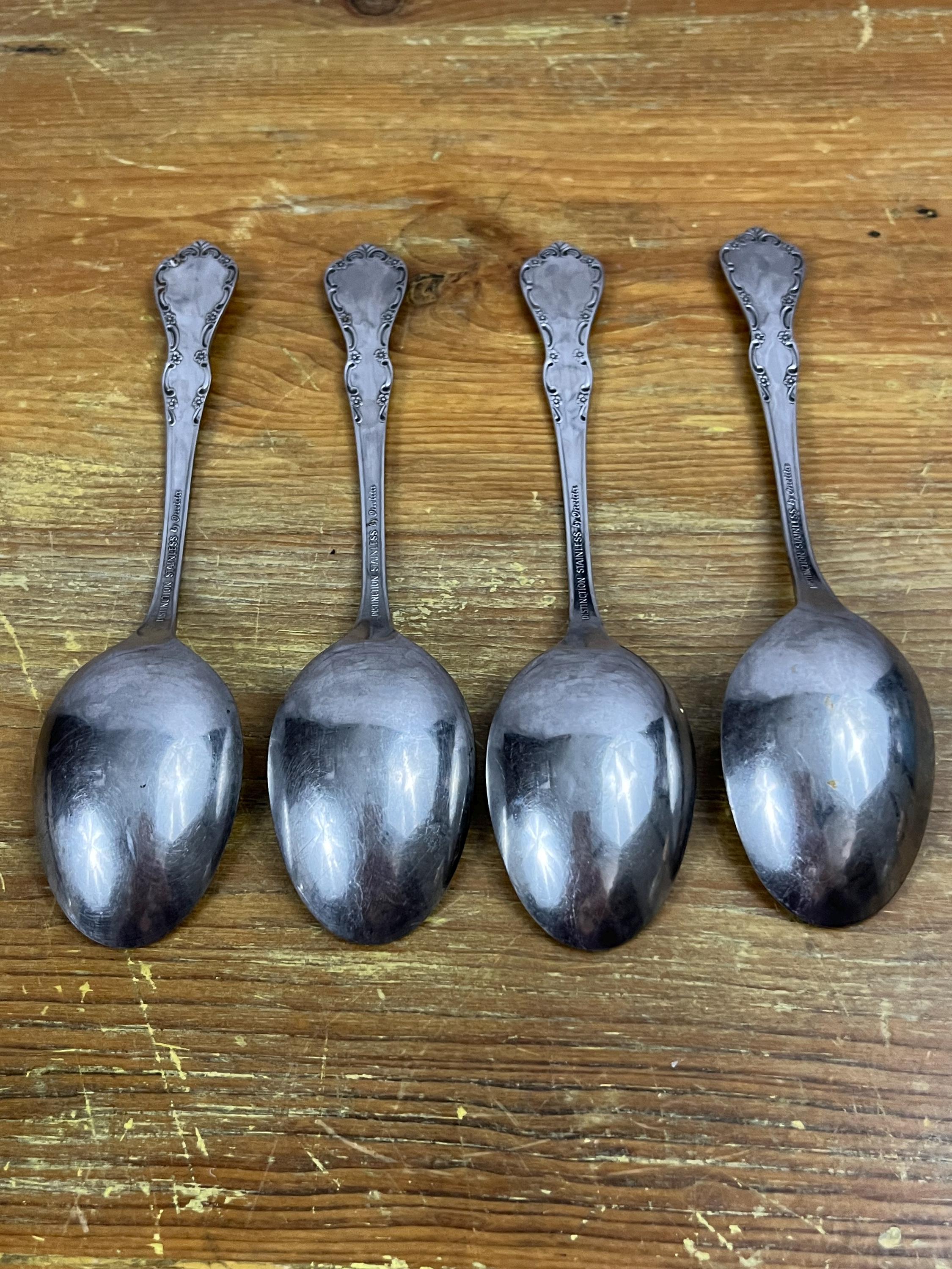 Vintage "mansion Hall" Stainless Flatware Pie Server Ice Tea Spoons ...